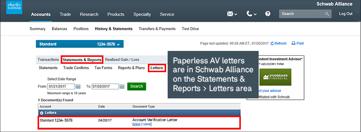 Schwab Alliance / Client Access